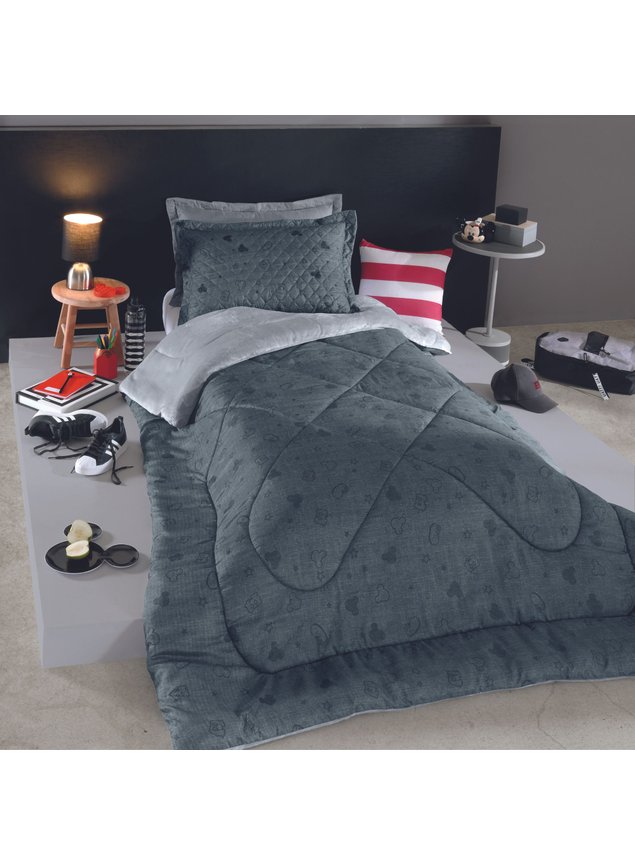 Edredom Cama Solteiro Mickey Rotativo Desenhos 1,60m X 2,40m