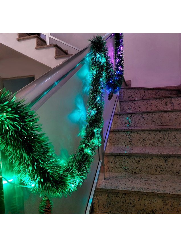 Fio LED Luz Amarela 200 Lâmpadas USB com Música 20M