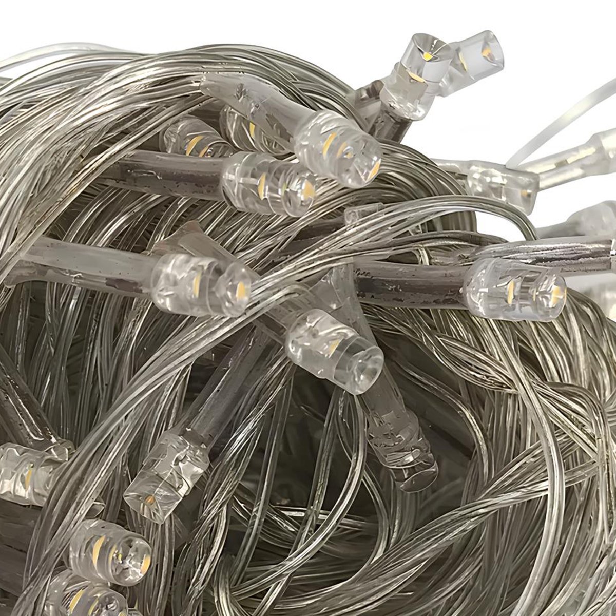 Cordão Pisca 100 Lâmpadas LED Branco 8 Funções 220v De 8,5M