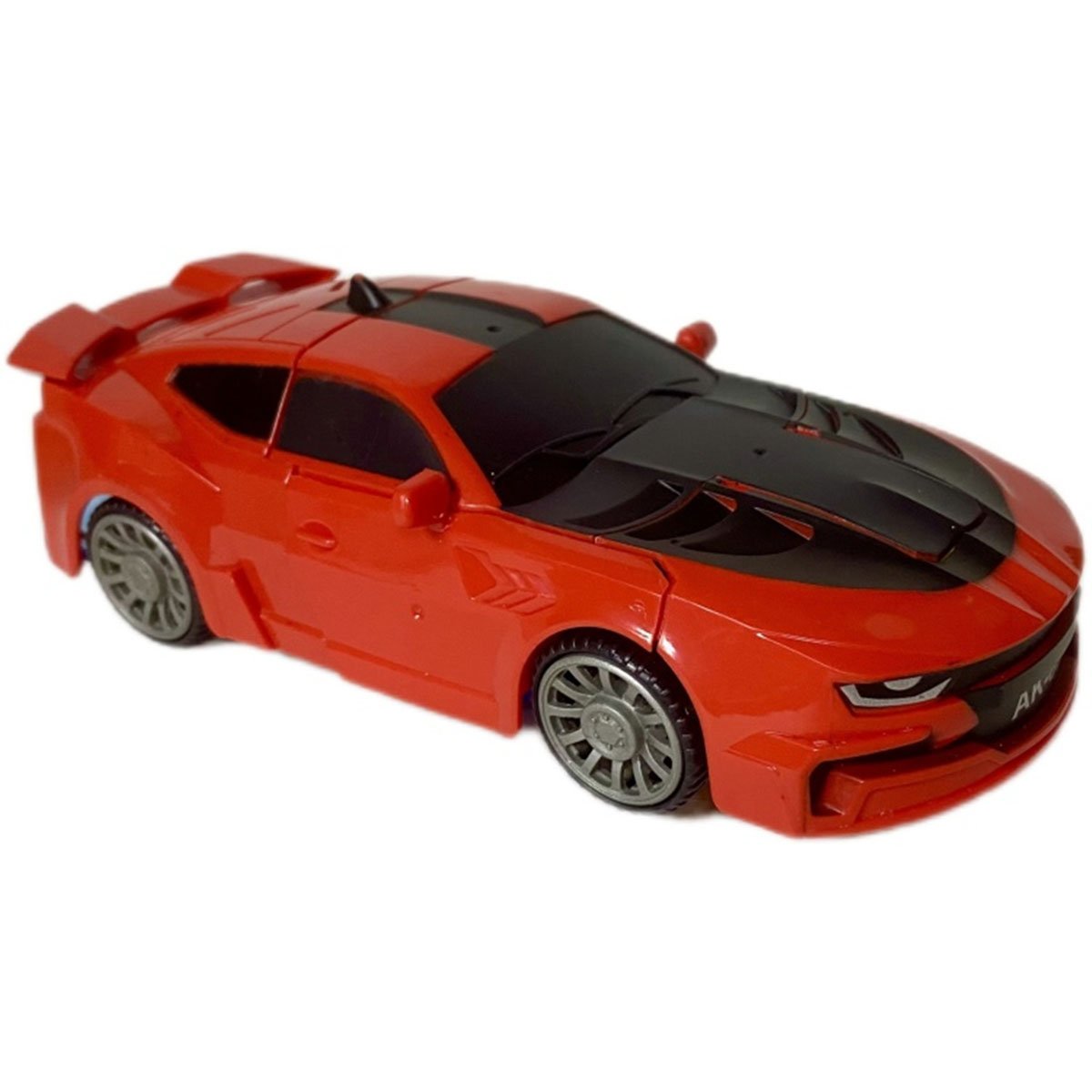 Carro Robô Brinquedo Elétrico Vermelho Transformers Som LEDs