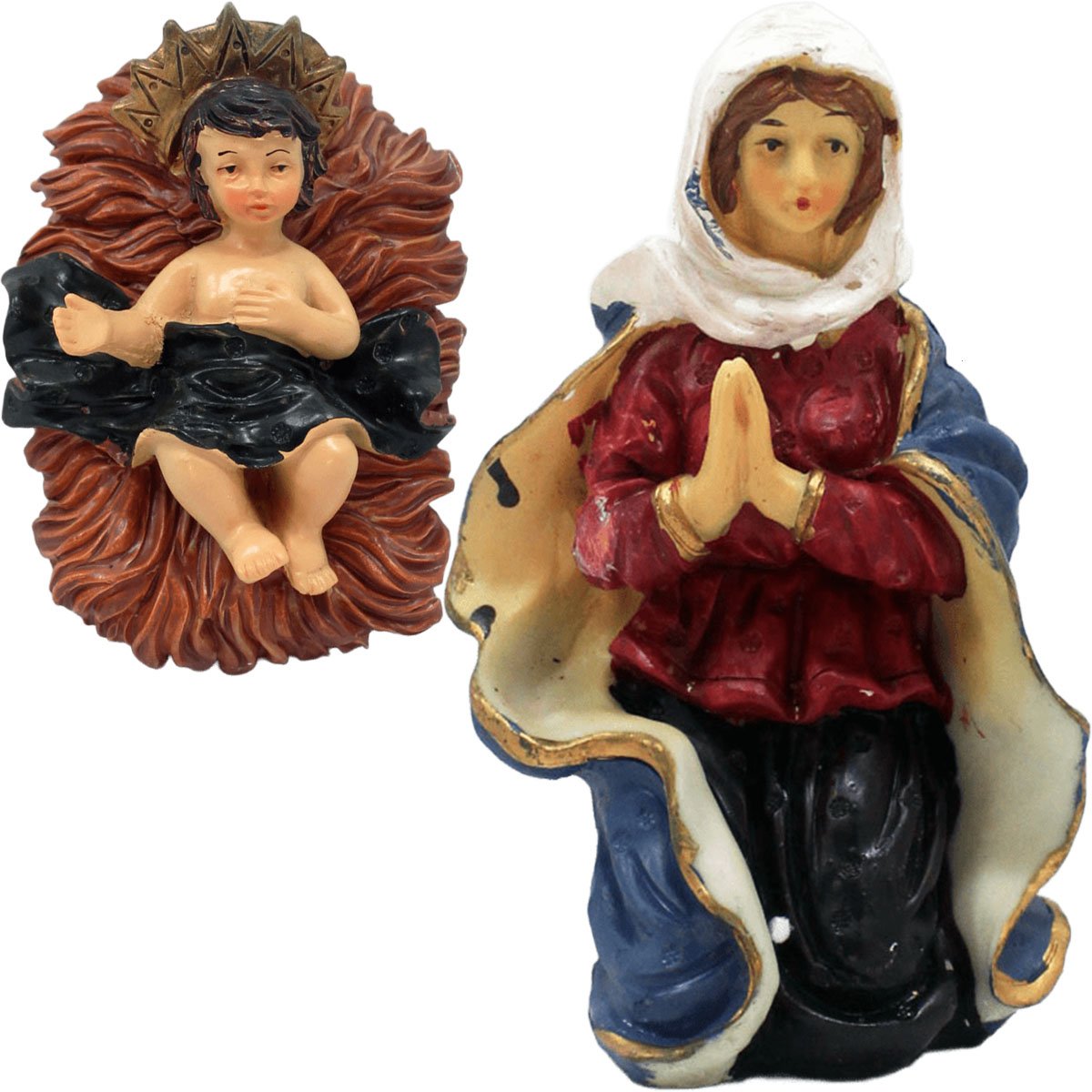 Presépio Natalino Nascimento De Jesus Estatueta Com 11 Peças